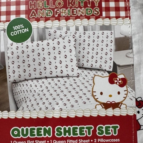 Hello Kitty | Bedding | Hello Kitty Sanrio Queen Cotton Sheet Set ...